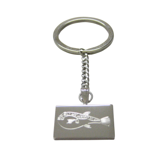 Kiola Designs | Accessories | Silver Toned Etched Puffer Fish Keychain ...